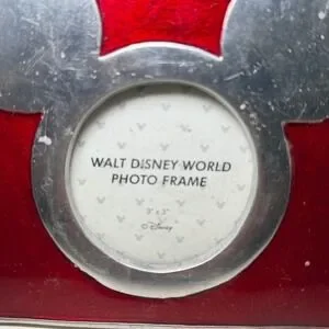 Disney | Accents | Disney Mickey Mouse Photo Frame Red Silver Metal ...